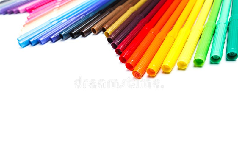 Wave of colorful makers stock image. Image of orange - 50033421