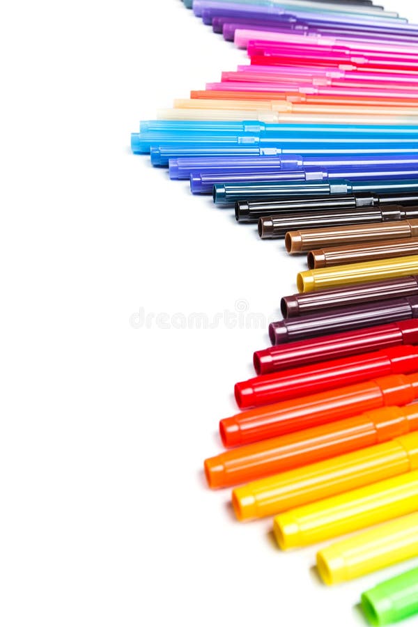 Wave of colorful makers stock photo. Image of bunch, graphic - 50088410