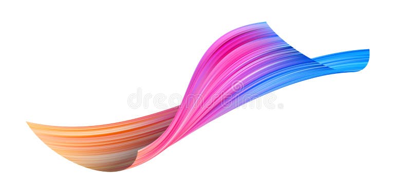 Wave Colorful Texture Volume Surface. Warp Strip Stock Illustration ...