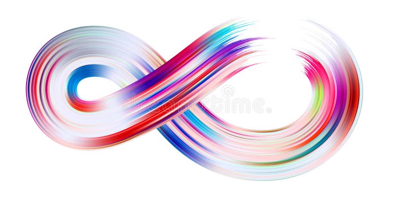 Wave Colorful Texture Volume Surface. Warp Strip Stock Illustration ...