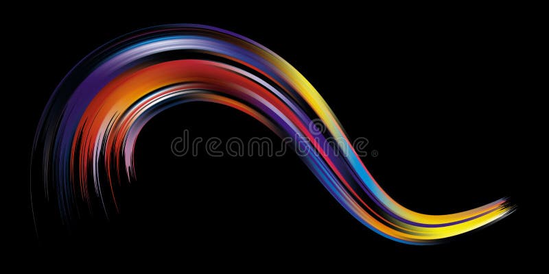 Wave Colorful Texture Volume Surface. Warp Strip Stock Illustration ...