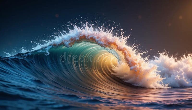 A Wave with Colors Merging Seamlessly To Represent Unity Stock Image ...