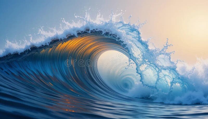 A Wave with Colors Merging Seamlessly To Represent Unity Stock Image ...
