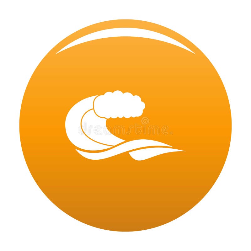 Wave Composition Icon Vector Orange Stock Vector - Illustration of ...