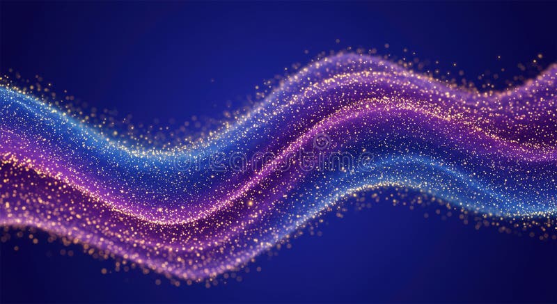 A Wave Connecting Purple and Blue Lines and Dots. Concept of Big Data and Technology Stock ...