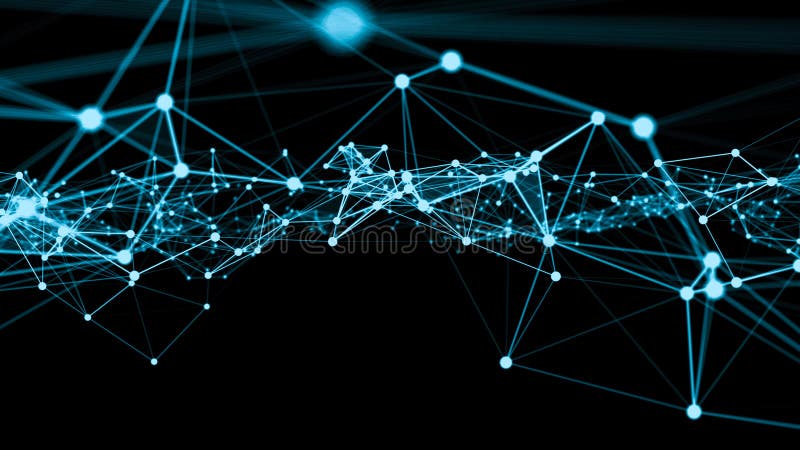 Wave of Connection Network Dots of Innovative Creation Stock ...
