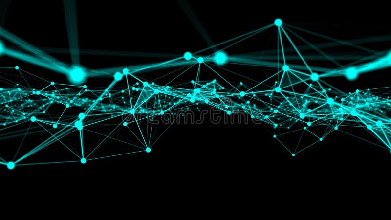 Wave of Connection Network Dots of Innovative Creation Stock ...