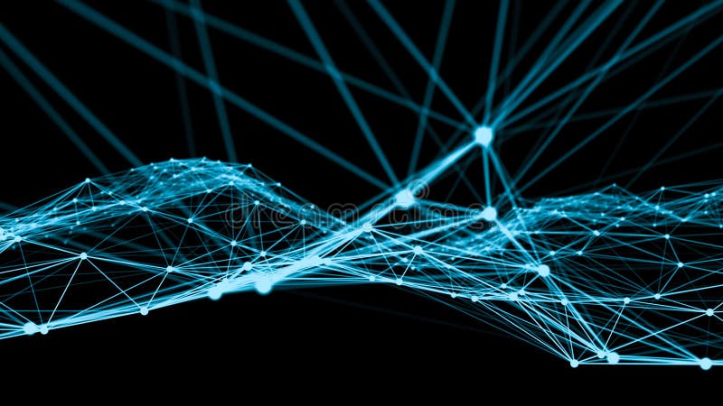 Wave of Connection Network Dots of Innovative Creation Stock ...