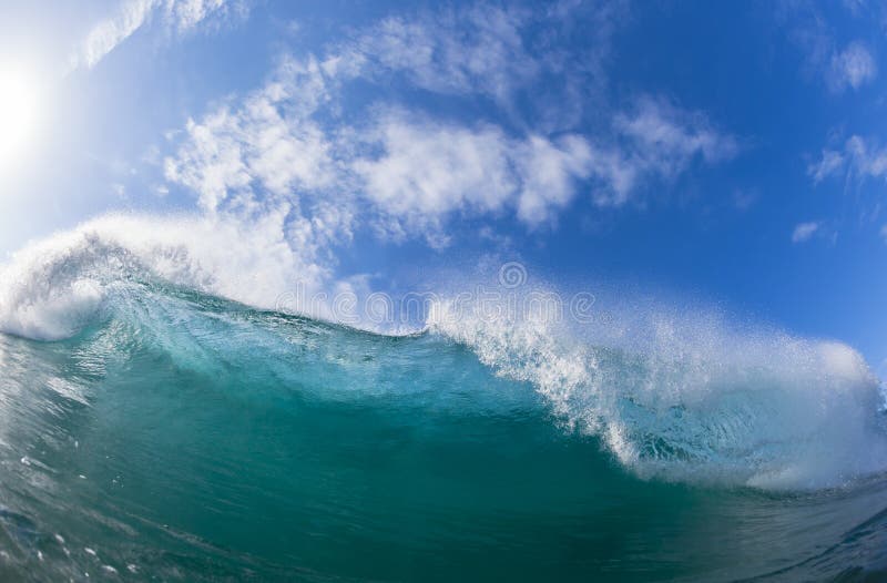 Crashing Blue Waves Along the Coast of Florida Beaches in Ponce Inlet ...