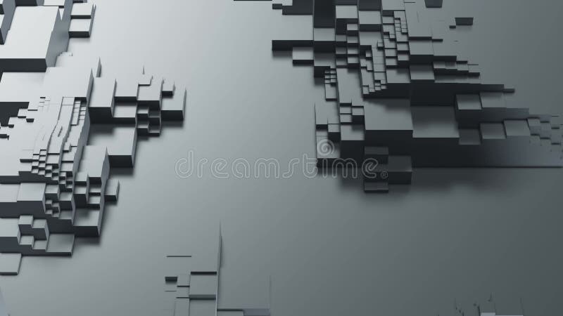 Wave Cube Loop Animation. Background Abstract Box Displacement. Stock ...