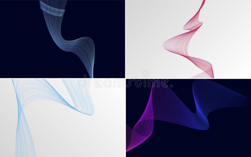 Wave Curve Abstract Vector Backgrounds for a Unique and Eye-catching ...