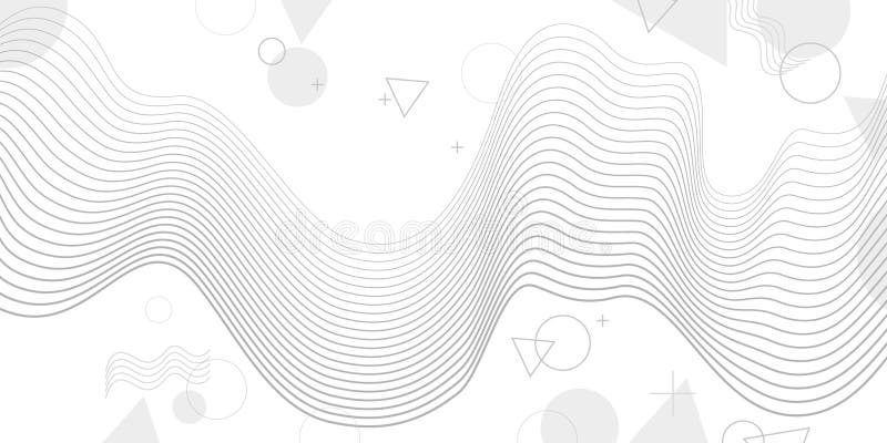 Wave Curve Lines and Shapes with Blend Effect. Abstract Background ...