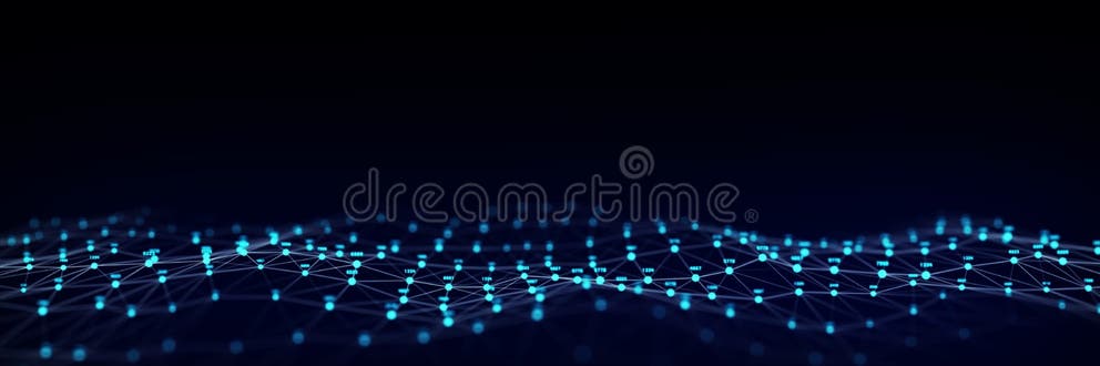 A Wave of Cybersecurity Data Algorithms. Binary Code Data Transfer Analysis. Digital Data Flow ...