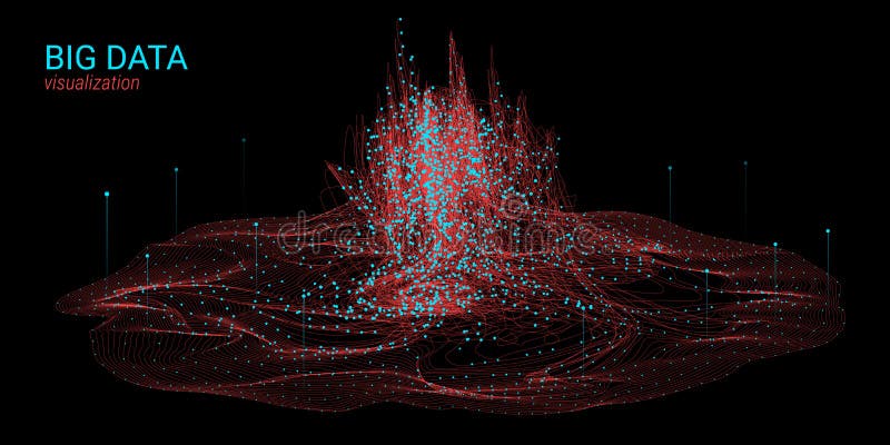 Wave 3D Big Data Visualization. Analysis Infographic. Stock Vector - Illustration of information ...