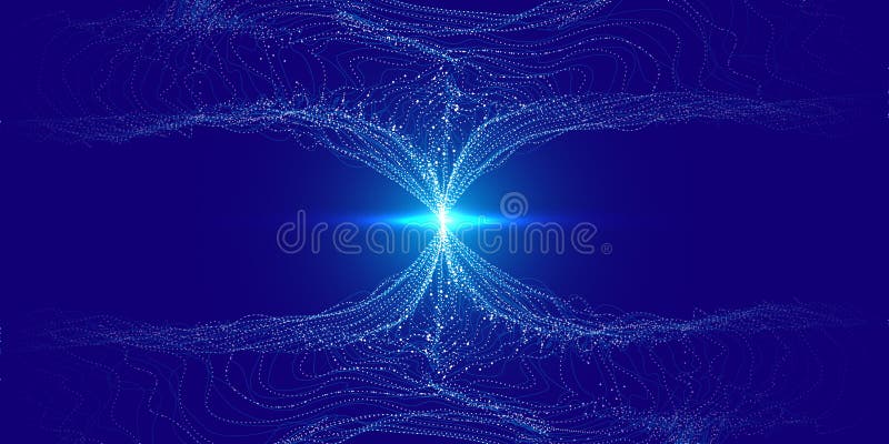 Wave 3D Big Data Visualization. Analysis Infographic. Stock Vector ...