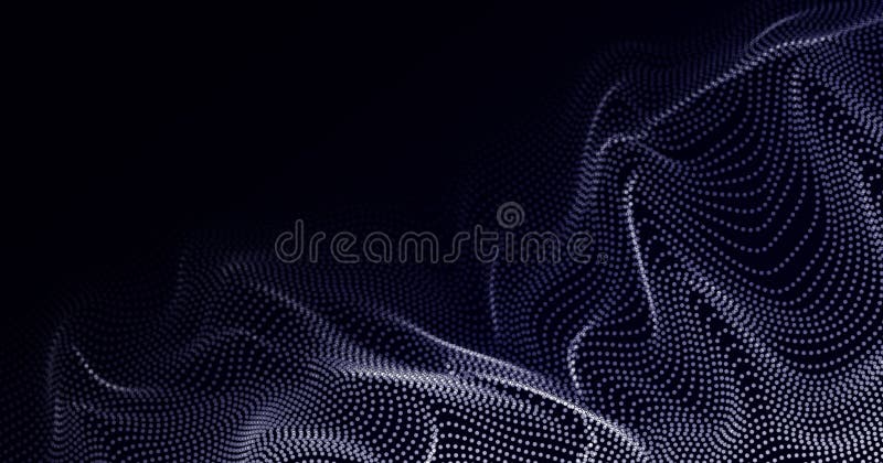 Wave Design Element Array of Glowing Dots Wave Shape Floating Stock ...