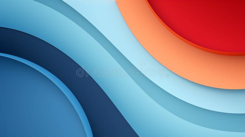 Layered Design in Wave and Line Concept in Multiple Colors. Stock ...