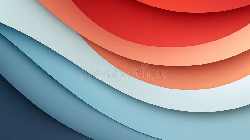 Layered Design in Wave and Line Concept in Multiple Colors. Stock ...