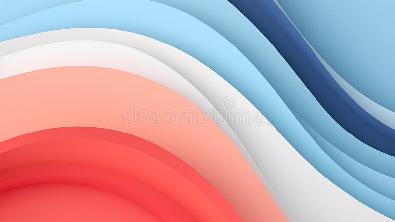 Layered Design in Wave and Line Concept in Multiple Colors. Stock ...