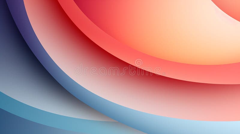Layered Design in Wave and Line Concept in Multiple Colors. Stock ...