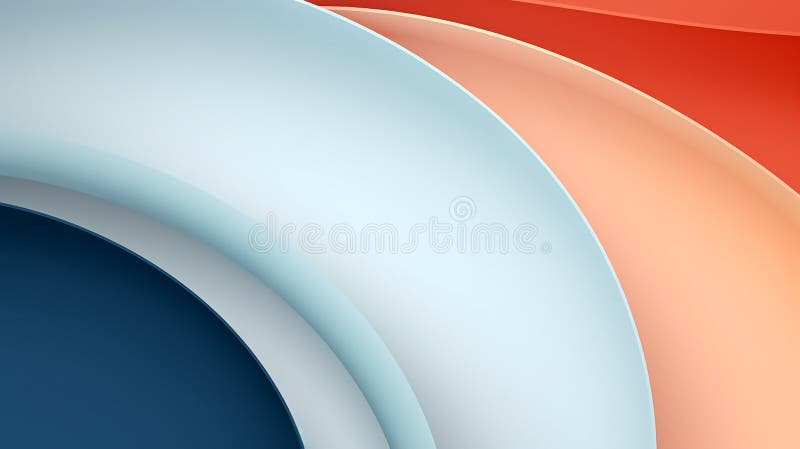 Layered Design in Wave and Line Concept in Multiple Colors. Stock ...