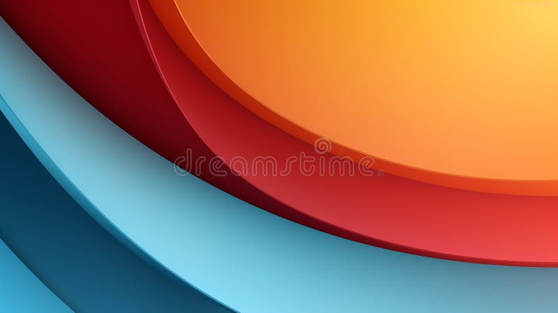 Layered Design in Wave and Line Concept in Multiple Colors. Stock ...