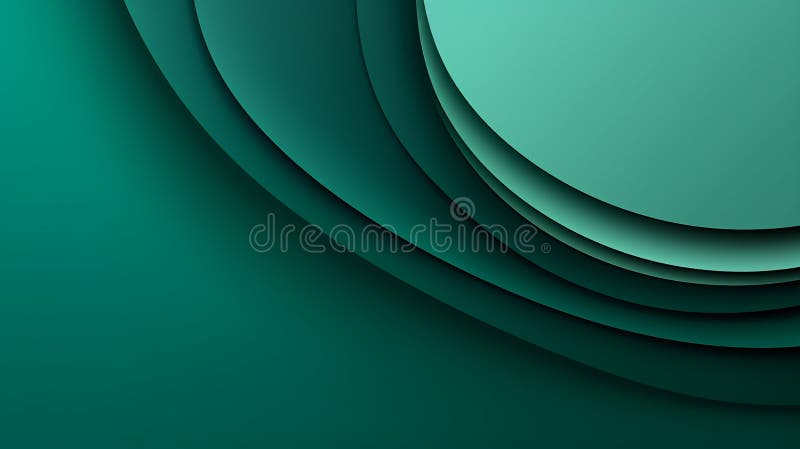 Layered Design in Wave and Line Concept in Green Color. Stock ...