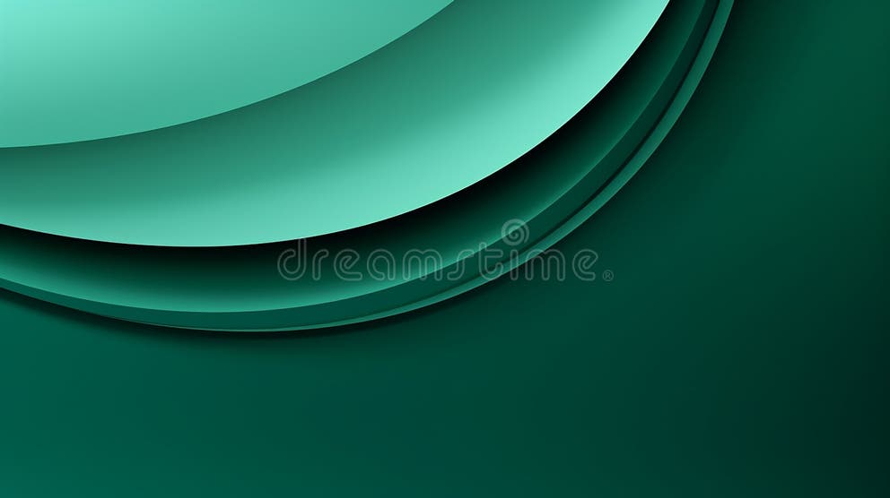 Layered Design in Wave and Line Concept in Green Color. Stock ...