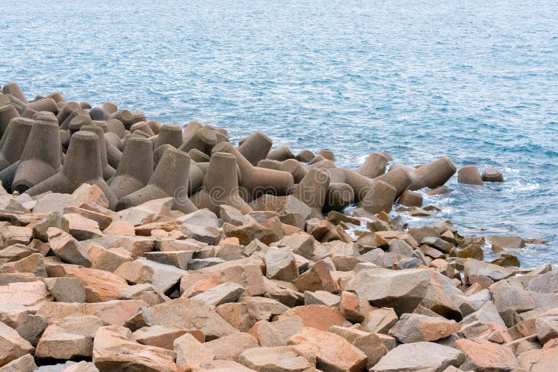 Wave-dissipating Concrete Interlocking Concrete Structure Stock Photo ...