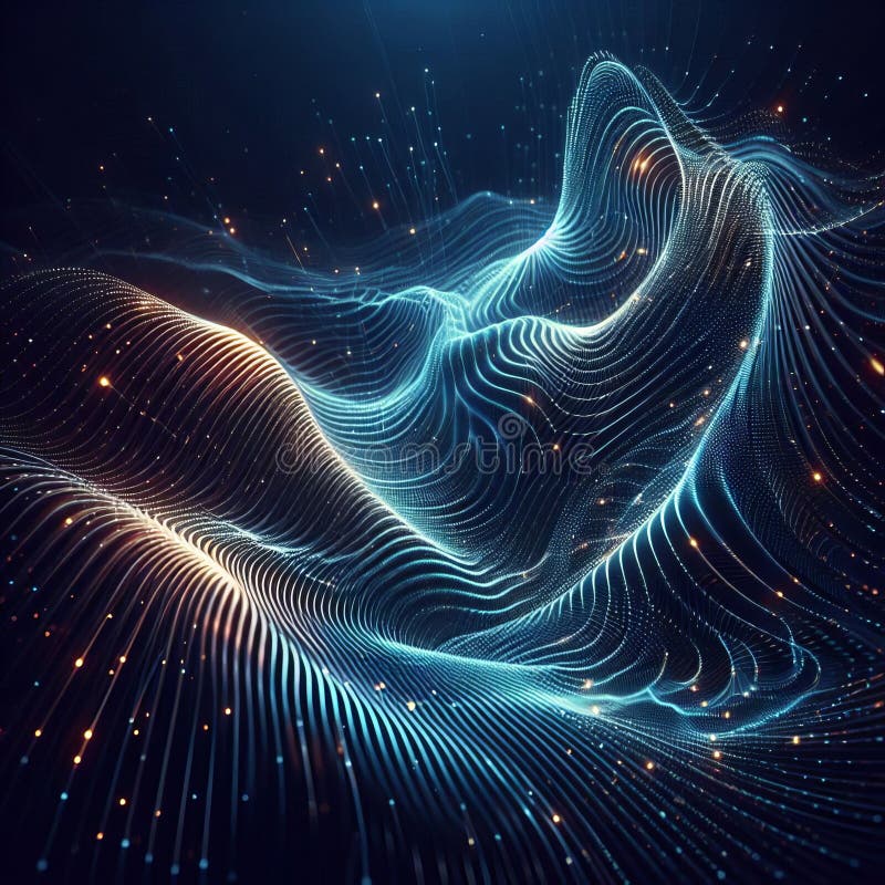 Wave Distortion the Hologram is Distorted by a Wave L Stock ...