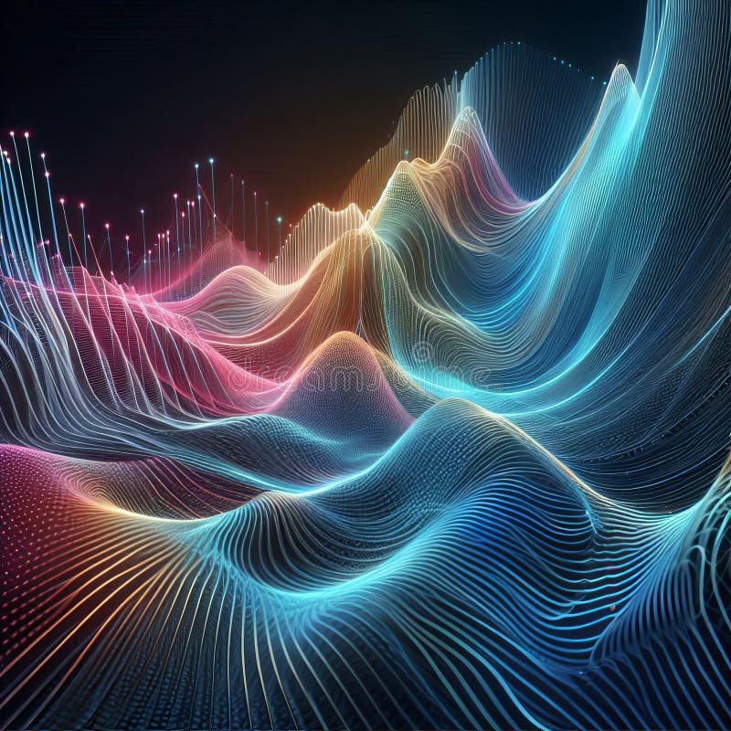 Wave Distortion the Hologram is Distorted by a Wave L Stock ...