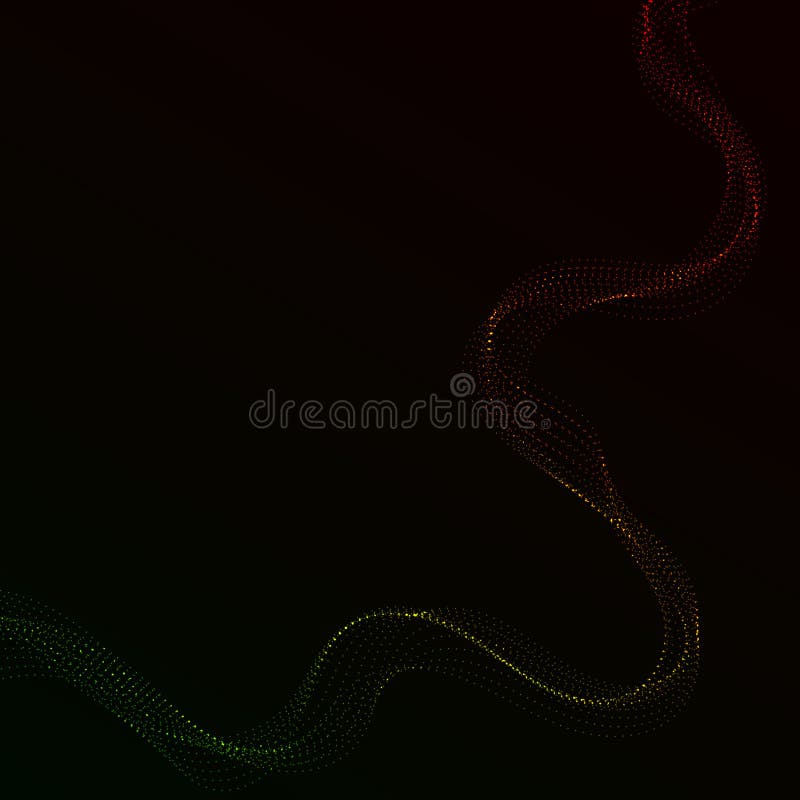 Wave Dot Pattern. Red and Green Abstract Wave. Design Element. Eps 10 ...