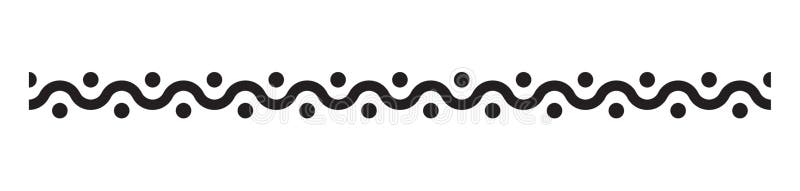 Wave and Dotted Border Design. Vector Illustration Decorative Design ...