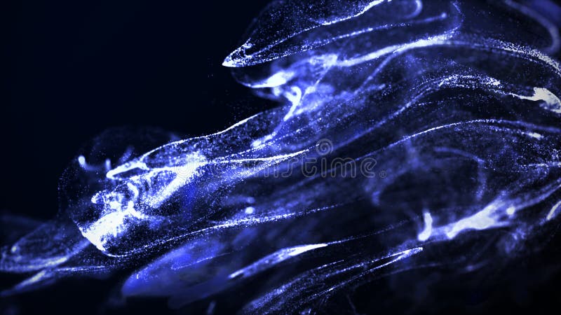 Wave of Dust Particles. Futuristic Point Wave Abstract Wave Dots in ...