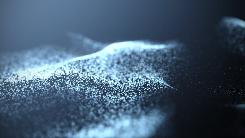 Wave of Dust Particles. Futuristic Point Wave Abstract Wave Dots in ...
