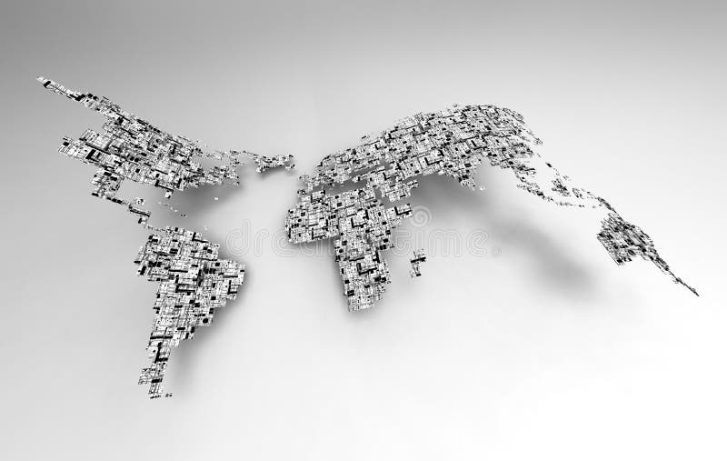 Wave Earth map stock illustration. Illustration of space - 24926727