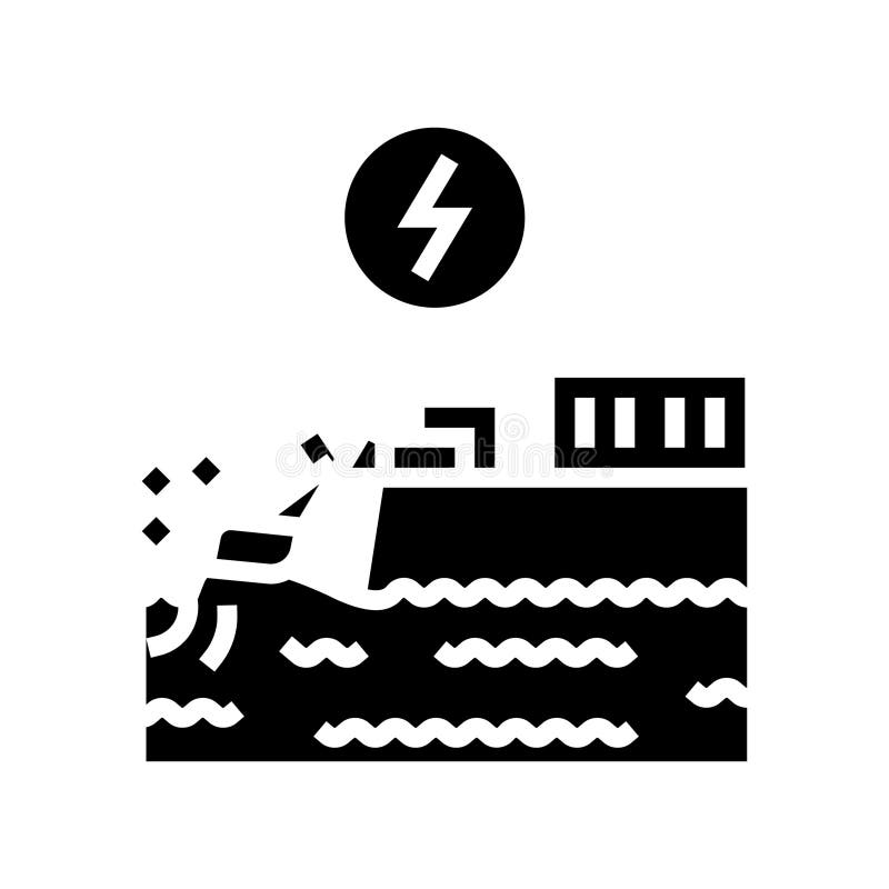 Wave Energy Storage Glyph Icon Vector Illustration Stock Illustration ...