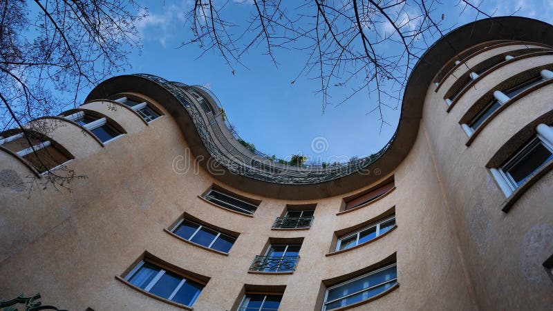 Wave facade building stock photo. Image of detail, city - 96452738