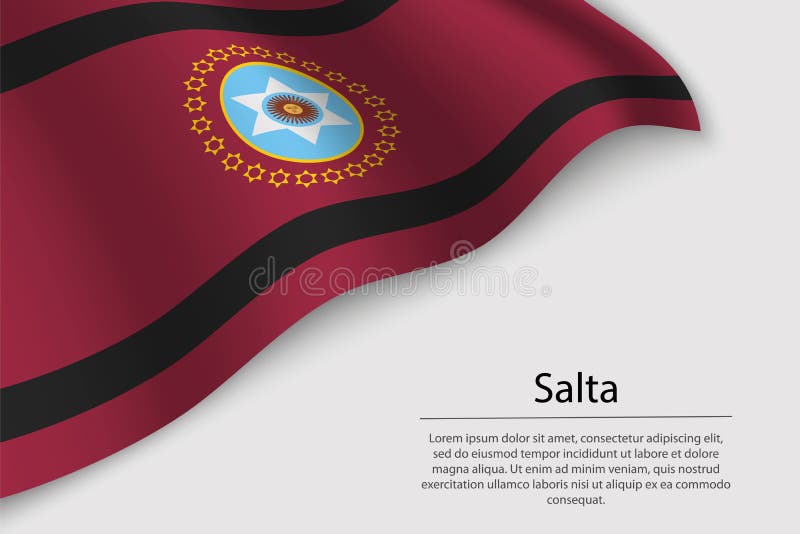 Wave Flag of Salta is a State of Argentina Stock Vector - Illustration ...