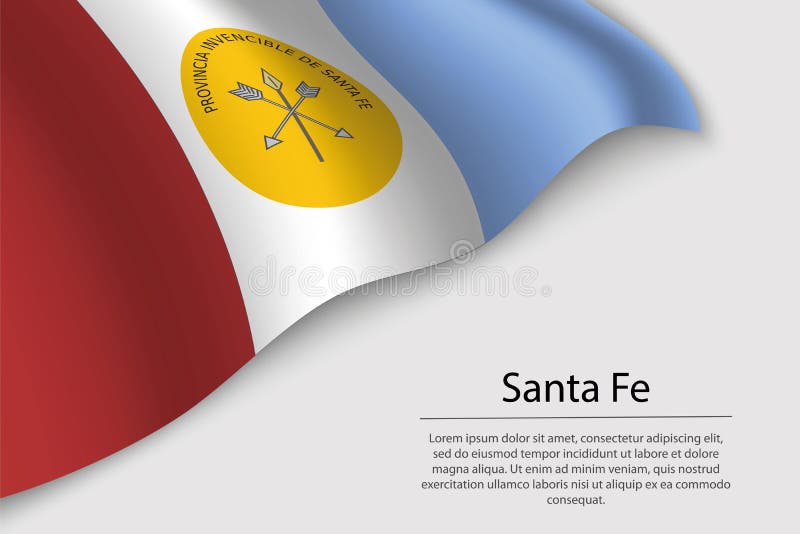 Wave Flag of Santa Fe is a State of Argentina Stock Vector ...