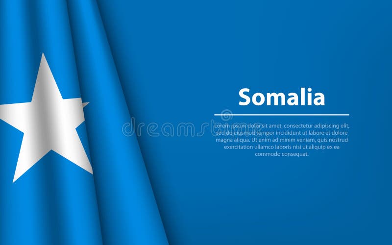 Wave Flag of Somalia with Copyspace Background. Stock Vector ...
