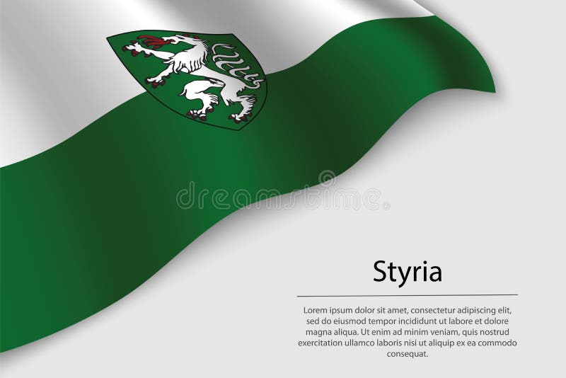 Wave Flag of Styria is a State of Austria Stock Illustration ...
