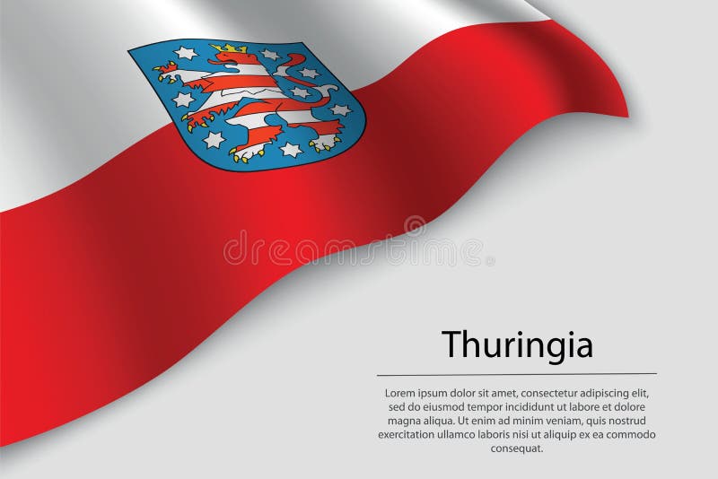 Wave Flag of Thuringia is a State of Germany. Banner or Ribbon Stock ...