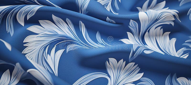 Wave Floral Pattern Cloth Motif Background, Flower Stock Illustration ...