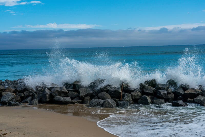 Wave at Florida`s Atlantic Beach Stock Image - Image of large ...