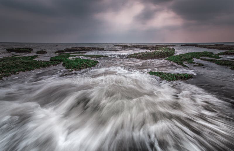 Wave Flow at a Beach Water Ocean Stock Photo - Image of water, wave ...