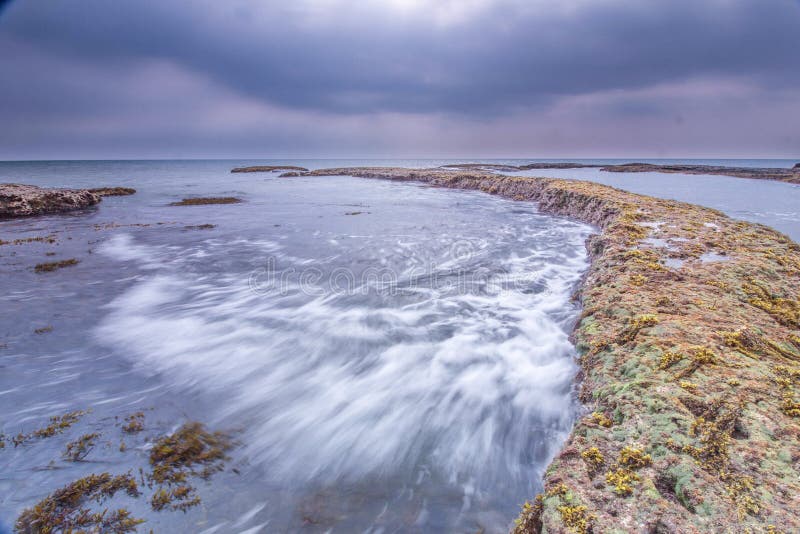 Wave Flow Ocean Cloud Dramatic Stock Image - Image of wave, landscape ...