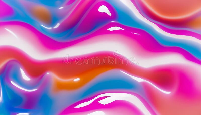 Wave Fluid Abstract Background. Swirl Flow Liquid Lines. Gel Texture ...