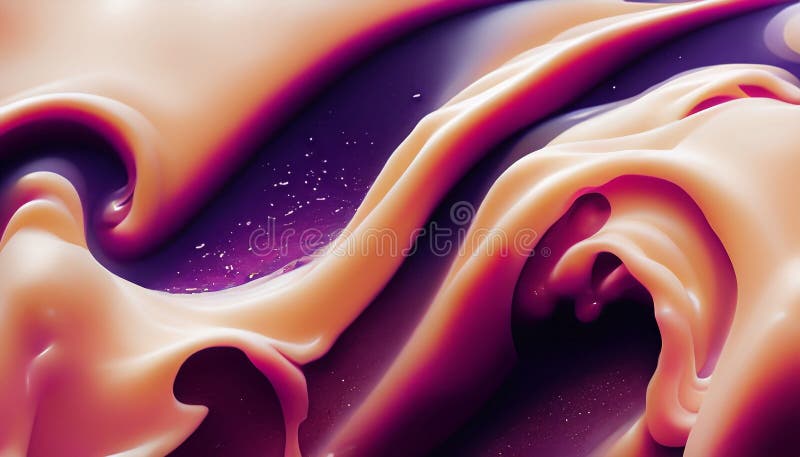 Wave Fluid Abstract Background. Swirl Flow Liquid Lines. Gel Texture ...