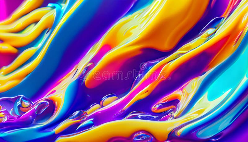 Wave Fluid Abstract Background. Swirl Flow Liquid Lines. Gel Texture ...